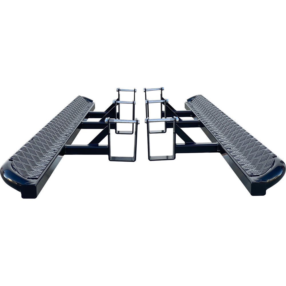 Toyota Fortuner ANGLED Rock Sliders / Side Steps - P/C Ally Checkerpla ...